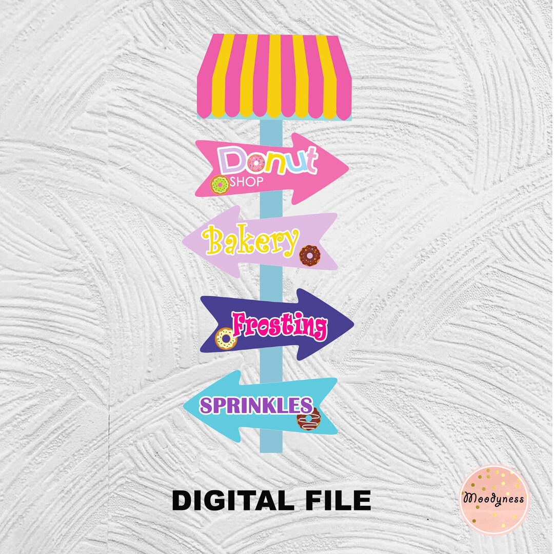 Donut Signs Donut Shop Signs Ready to Print Files INSTANT DOWNLOAD - Etsy