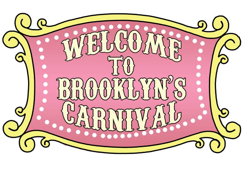 Pastel Carnival Party Signs Set of 6 Arrow and Welcome Signs - Etsy