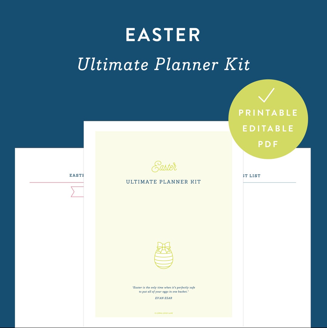 Printable Easter Planner Printable & Editable Easter - Etsy