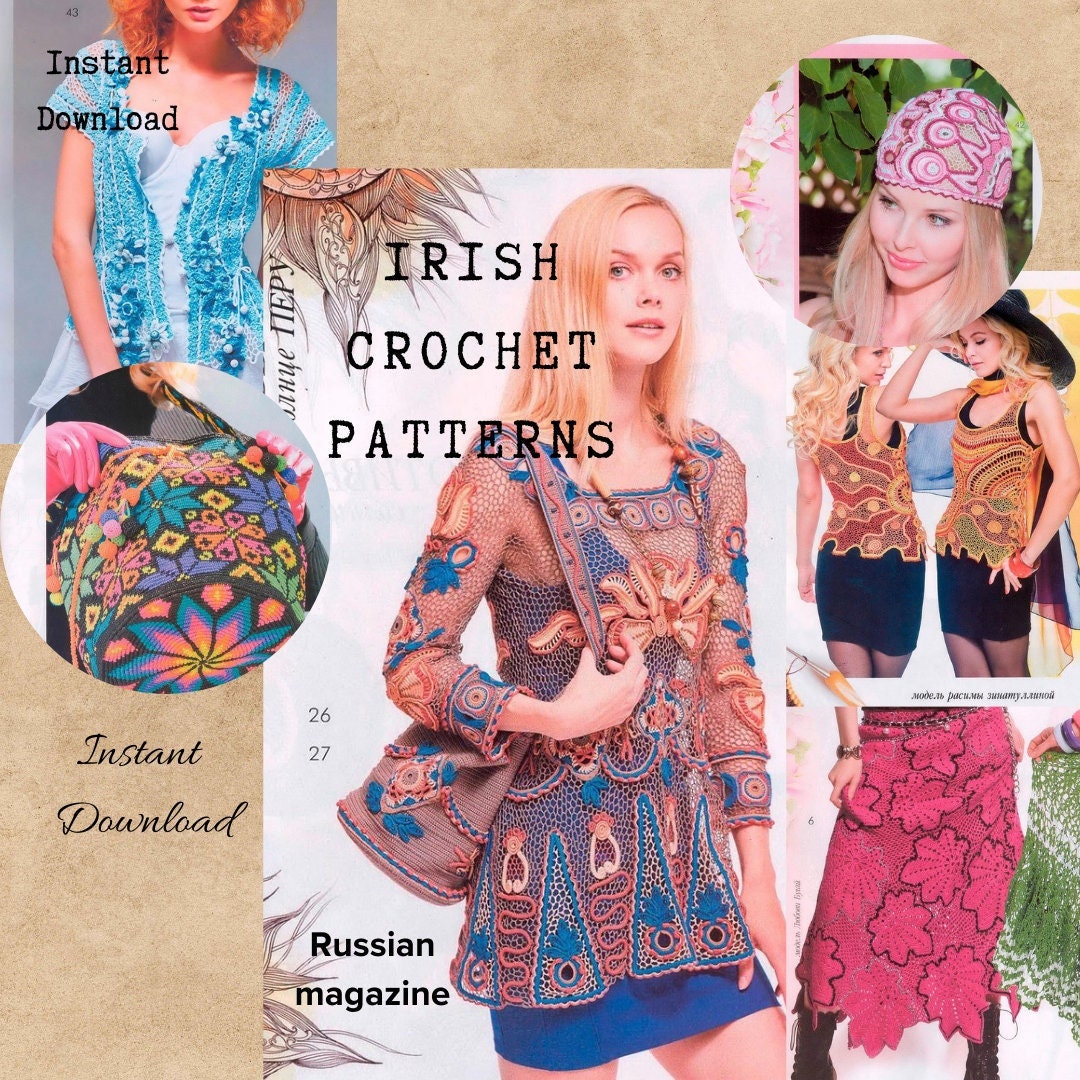 Irish Crochet Patterns Russian Magazine Irish Lace Mod 531 - Etsy