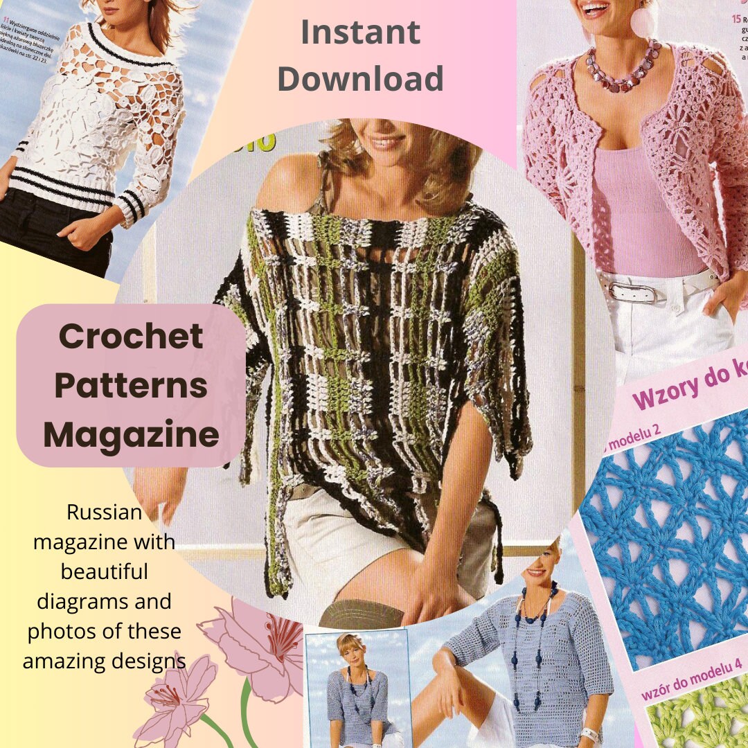 Crochet Patterns Magazine Diagrams and Photos RUSSIAN LANGUAGE Crochet ...
