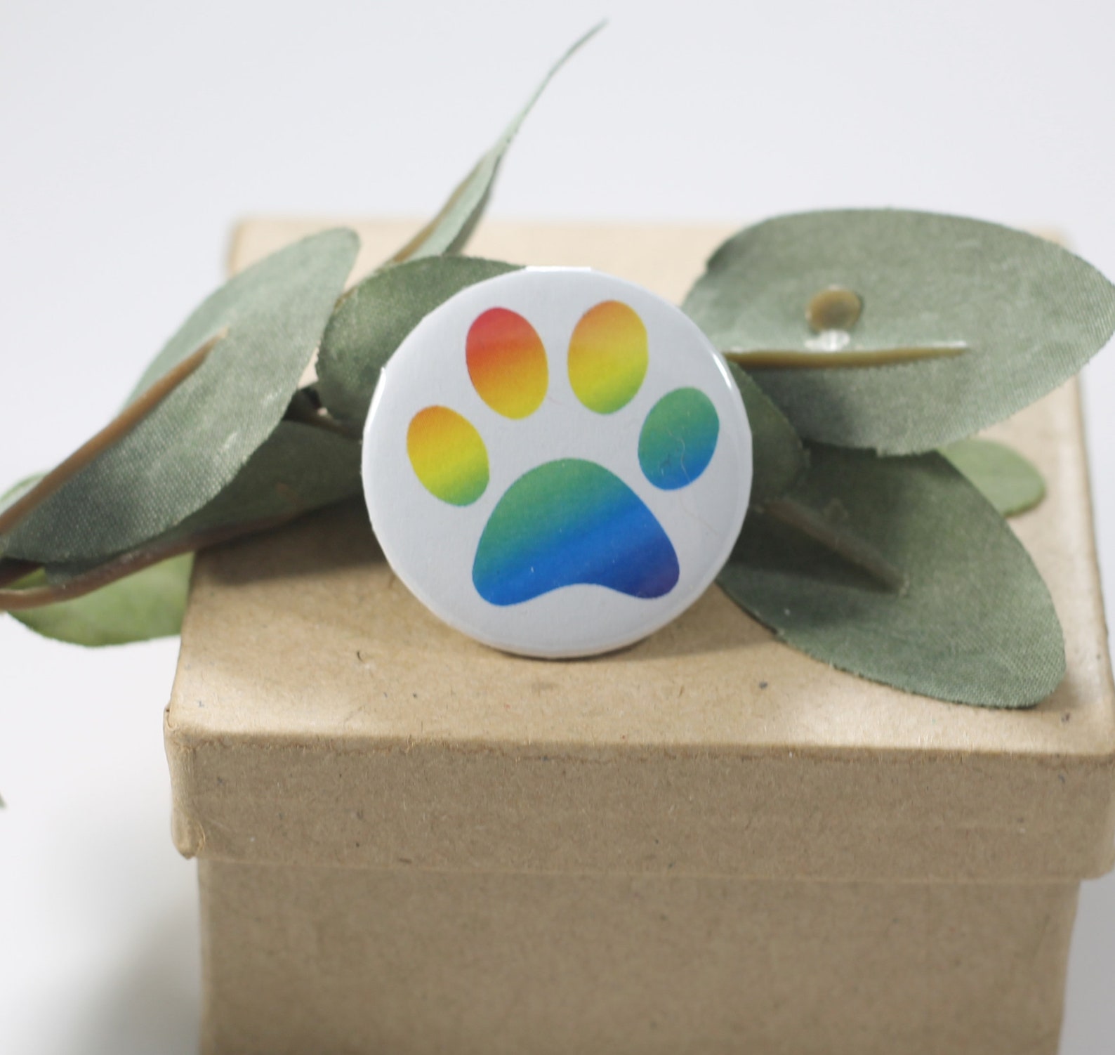 Furry Rainbow Paw Print Pin - Pride Paw - Furry Badge - Pride Pin ...