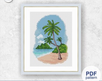 Palm Cross Stitch | Etsy