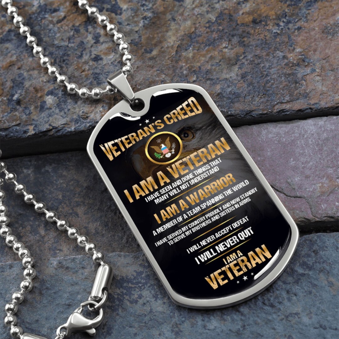 Veteran Dog Tag Veterans Day Gift Army Gift Military Dog - Etsy