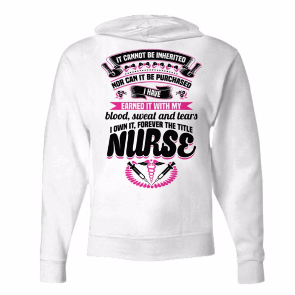 Nurse Title Earned Zip Hoodie Nurse T Rn Nurse Shirt Etsy