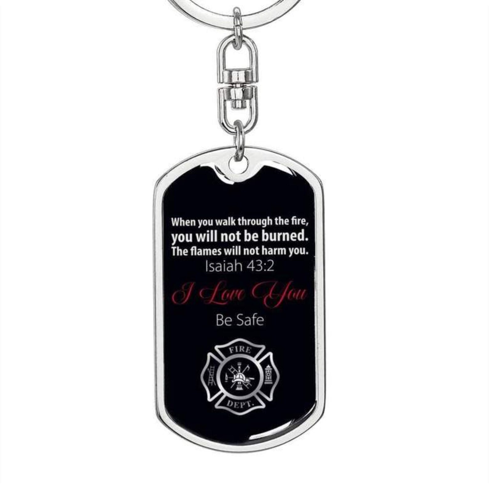 Firefighter Keychain Firefighter Personalized Keychain | Etsy