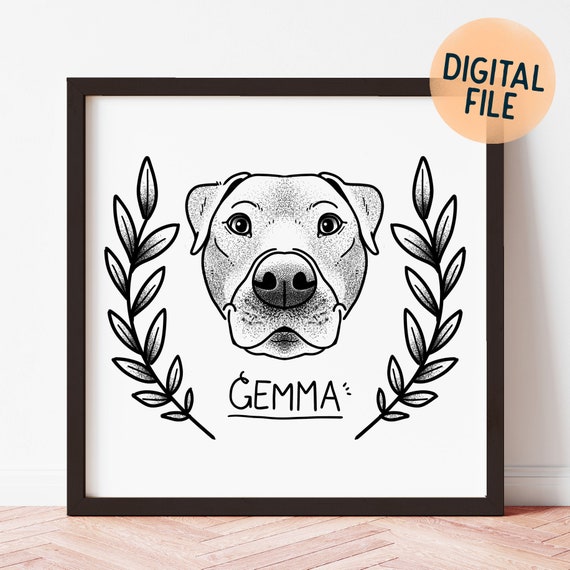 Dog Frame Portrait Tattoos