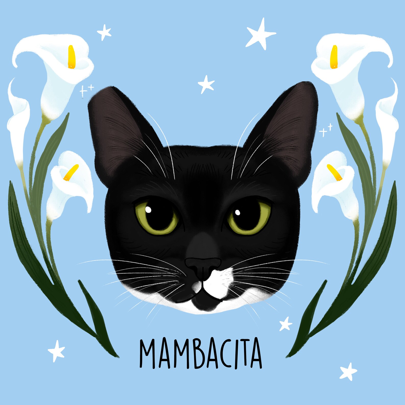 Custom Pet Portrait Personalized Cat Drawing From Photo | Etsy