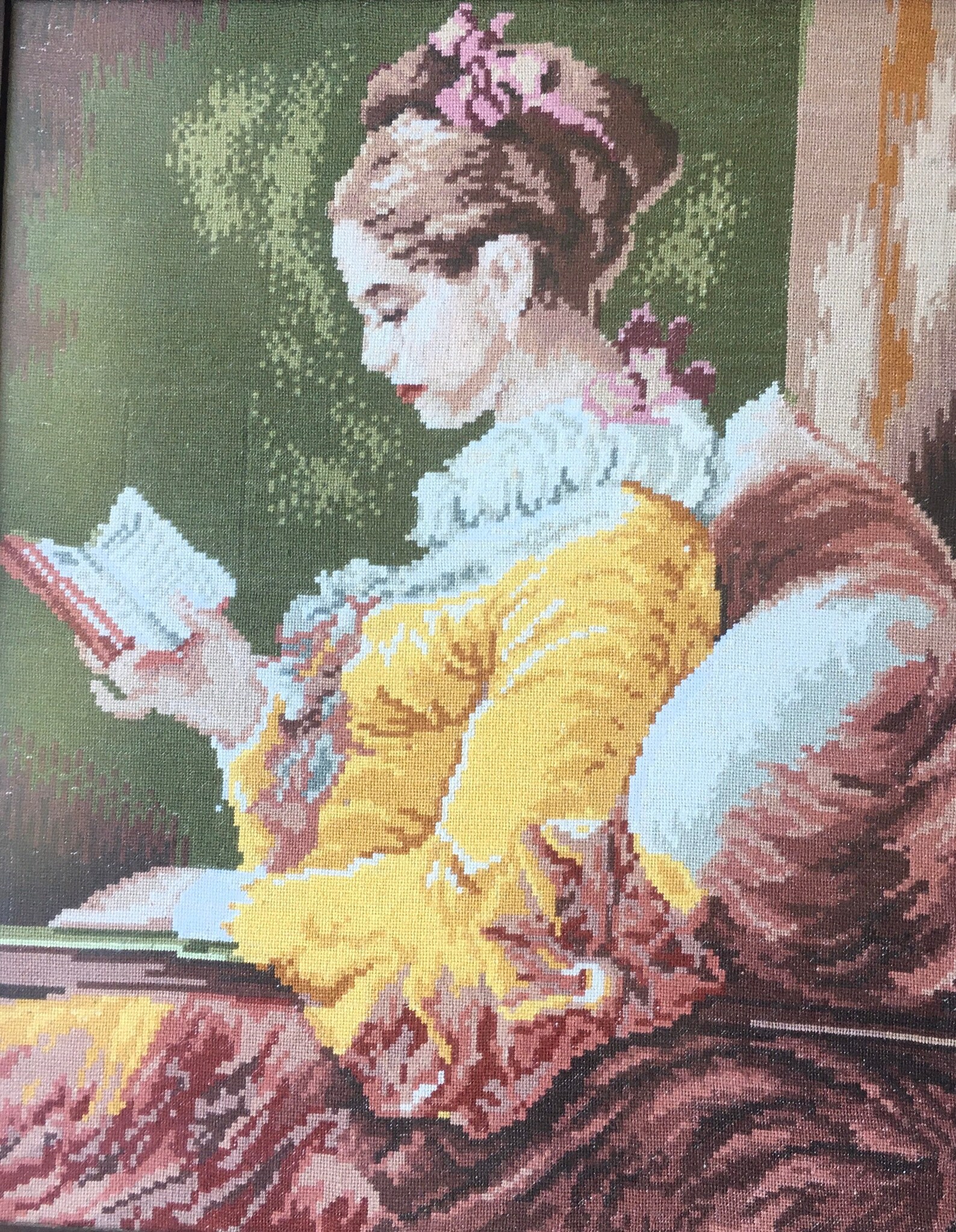 Arras, Gobelin, Handmade, Tapestry Gobelin, Girl With a Book, Hand ...