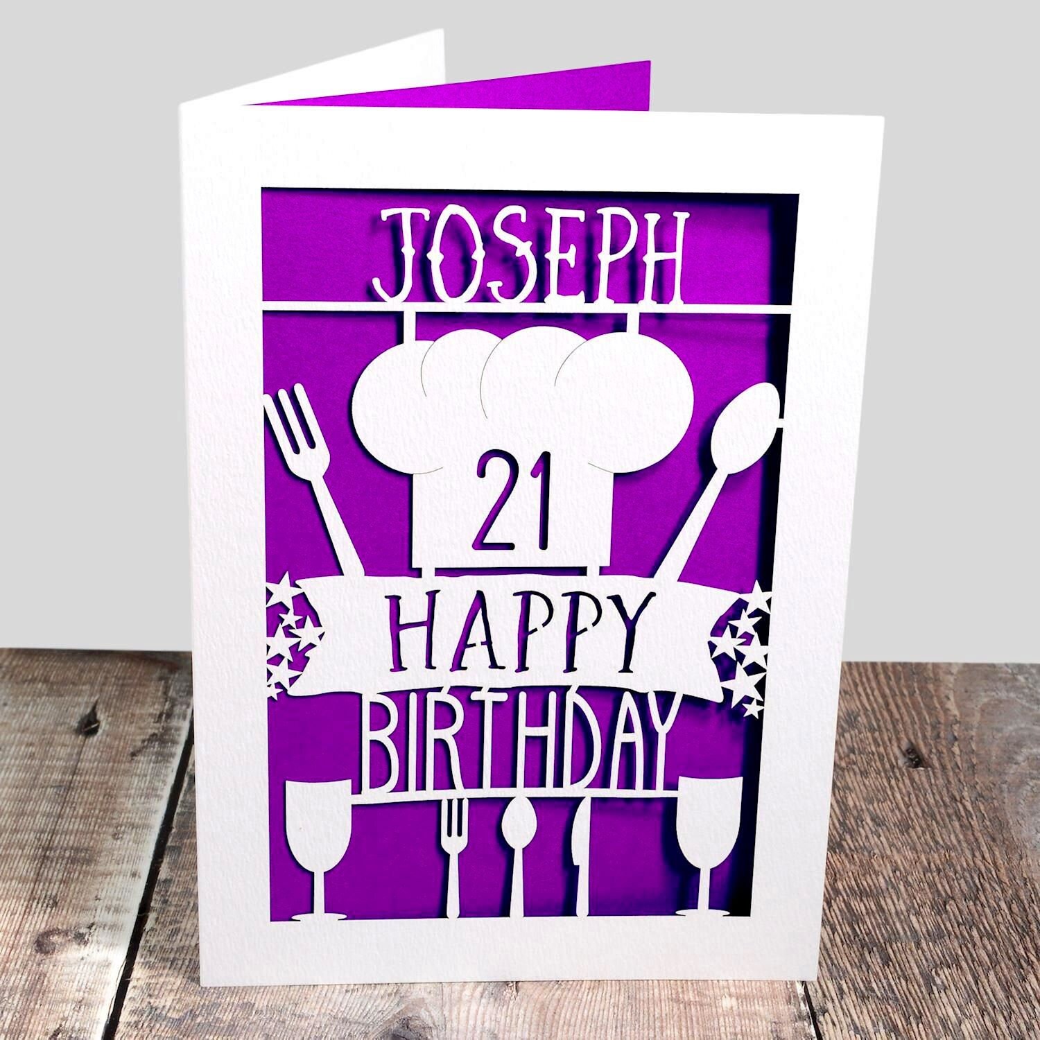 Birthday Card for Chef / Baker / Cook / Foodie Lover. - Etsy UK