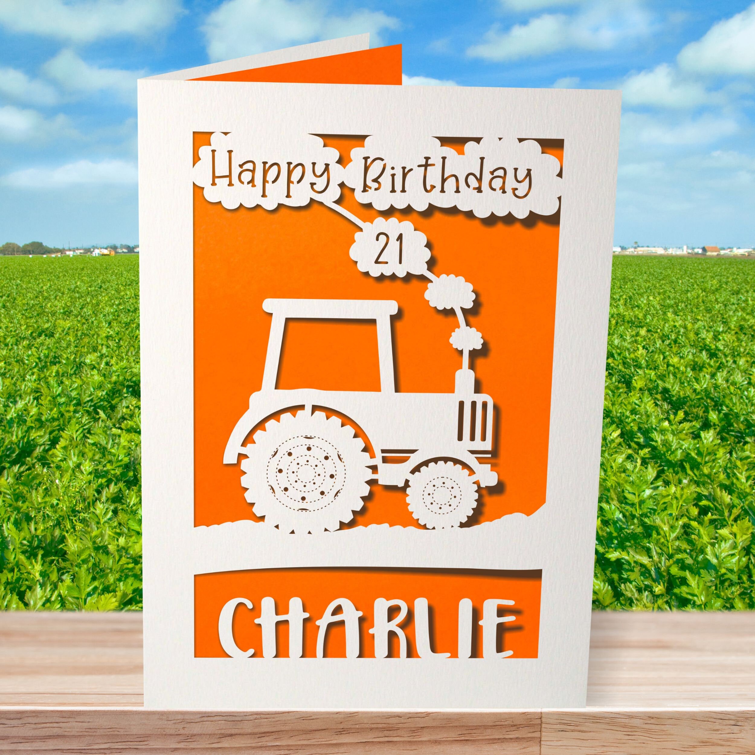 Tractor Birthday Card ANY AGE Personalised Name and Age / Farm - Etsy UK