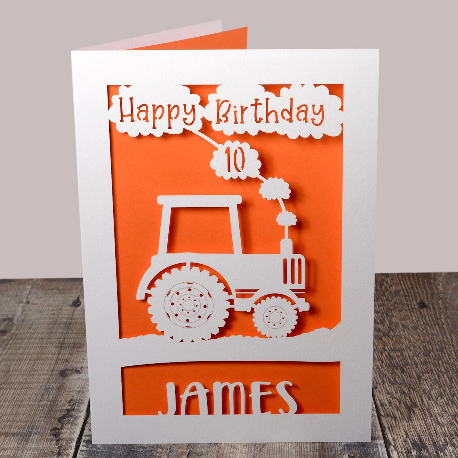 Tractor Birthday Card ANY AGE Personalised Name and Age / Farm | Etsy