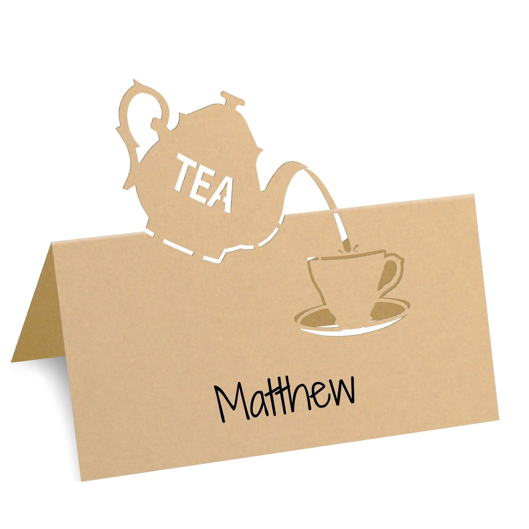 Time for Tea Place Cards Tea Party Seating Cards Afternoon Tea Name ...