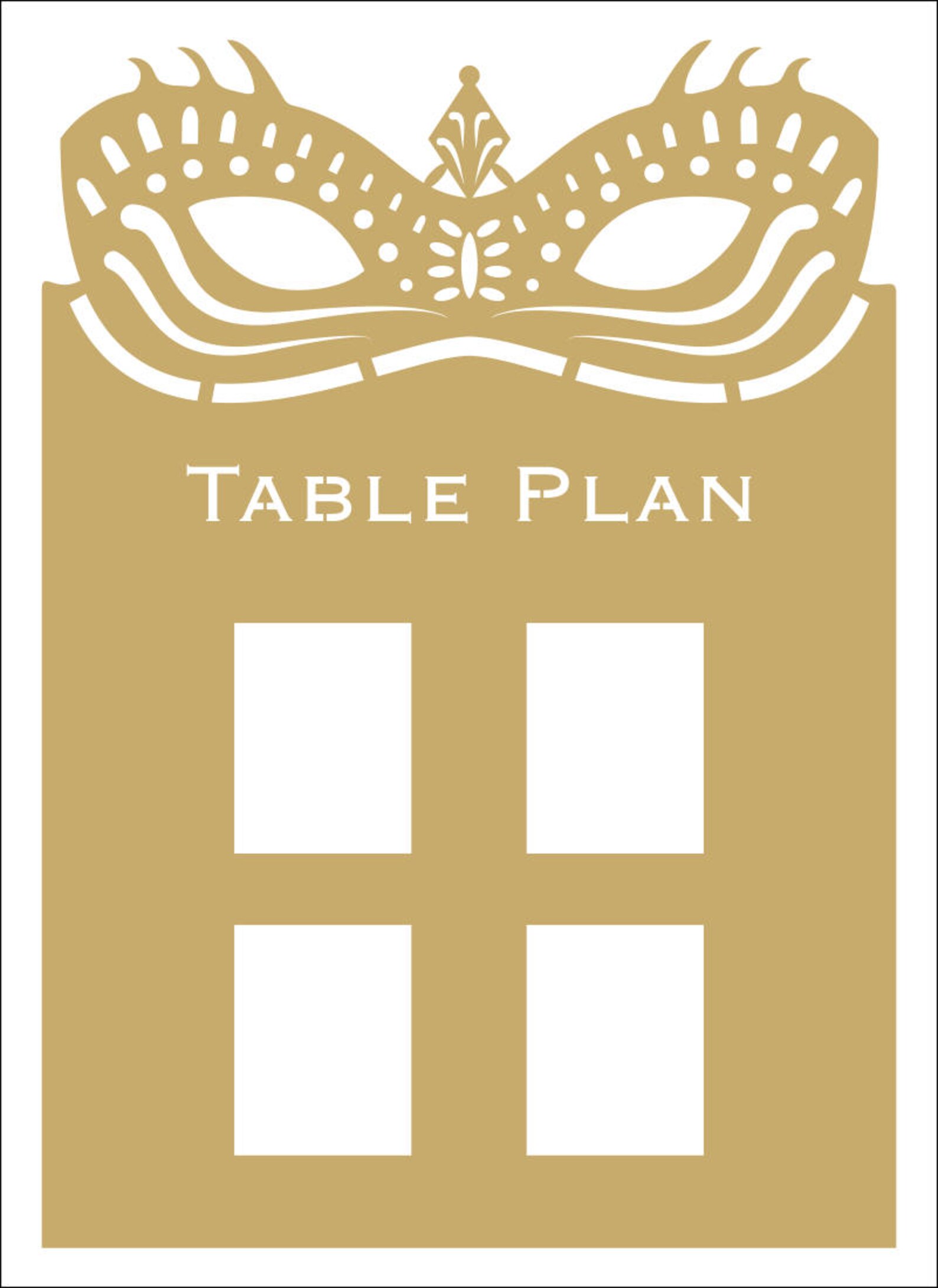 Masquerade Ball Table Plan / Masquerade Ball Seating Plan / - Etsy