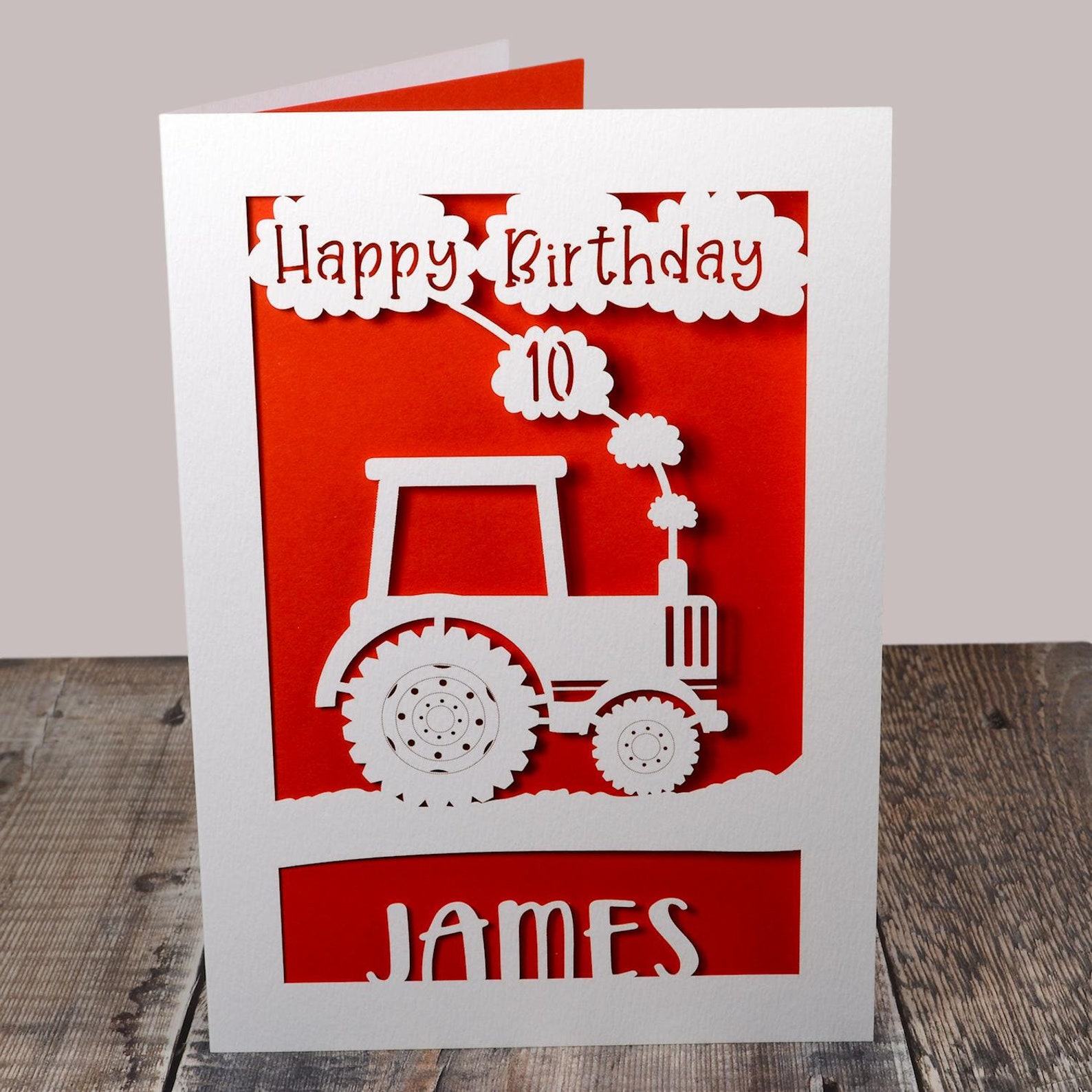 Tractor Birthday Card ANY AGE Personalised Name and Age / Farm | Etsy