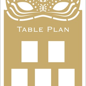 Masquerade Ball Table Plan / Masquerade Ball Seating Plan / Mardi Gras ...