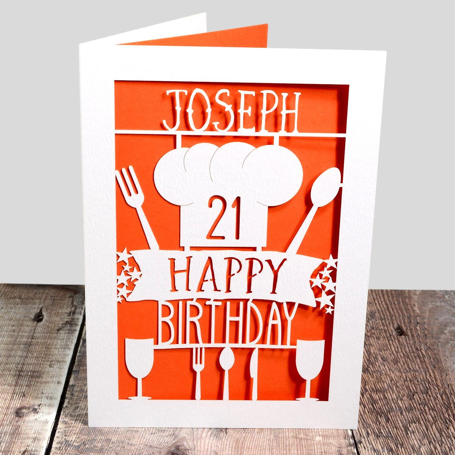 Birthday Card for Chef / Baker / Cook / Foodie Lover. - Etsy UK