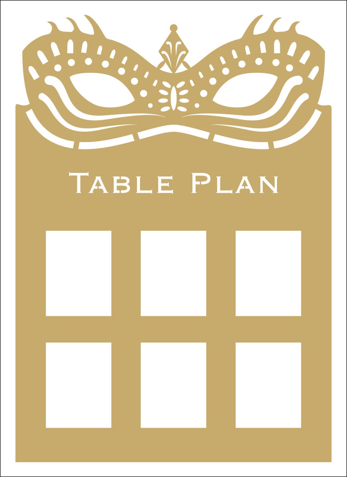 Masquerade Ball Table Plan / Masquerade Ball Seating Plan / - Etsy