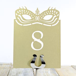 Masquerade Ball Table Number Cards / Masquerade Ball Table Decorations ...