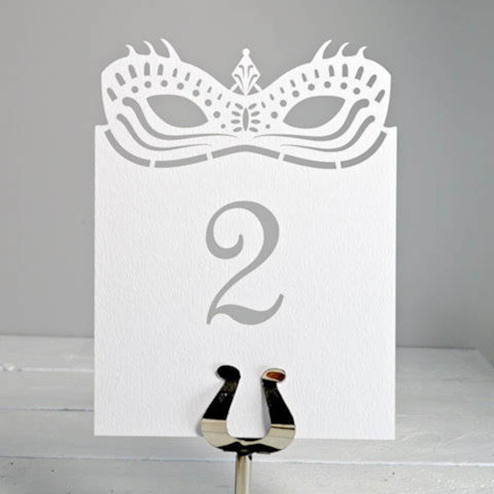 Masquerade Ball Table Number Cards / Masquerade Ball Table - Etsy