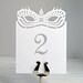 Masquerade Ball Table Number Cards / Masquerade Ball Table Decorations ...