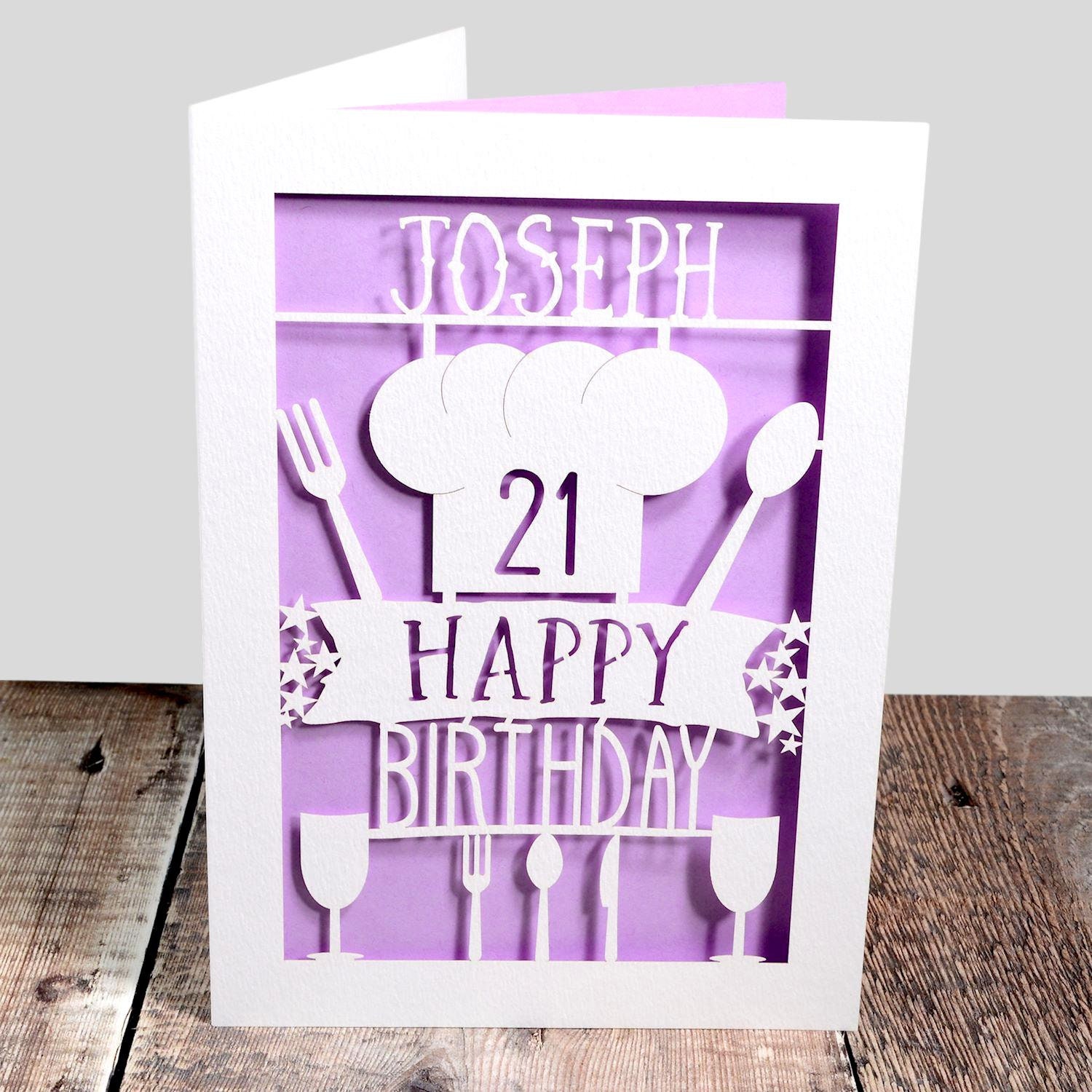 Birthday Card for Chef / Baker / Cook / Foodie Lover. - Etsy UK