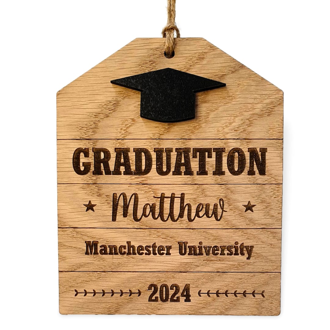 Graduation Gift - Personalised Wooden Graduation Keepsake Gift for Him ...