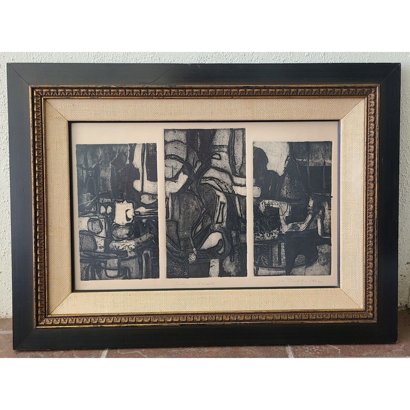 Joseph M. Ruffo Triptych Etching "tristan and Iseult" 1962 Signed ...