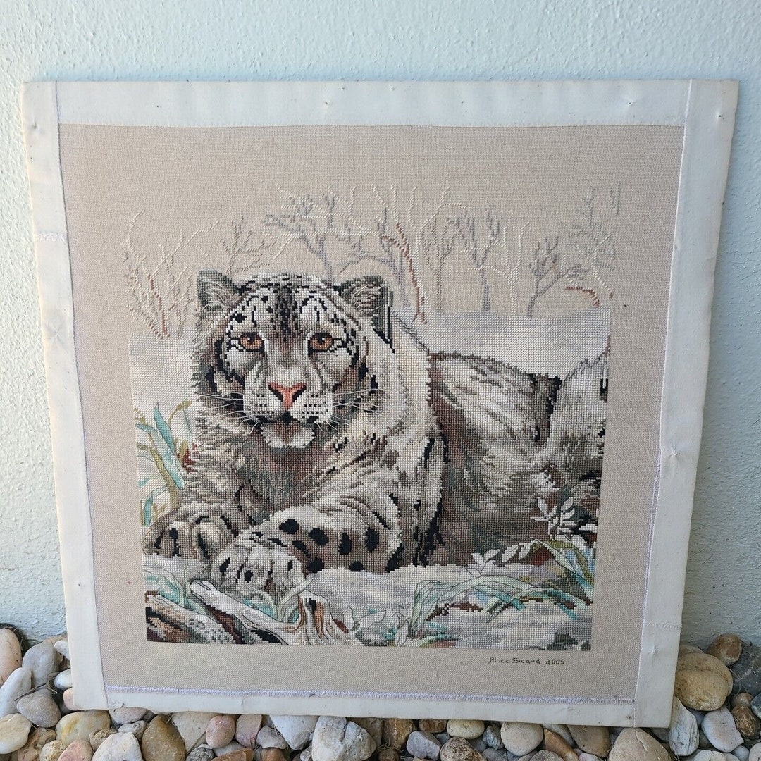 Dimensions Gold Collection the Snow Leopard Counted Cross - Etsy