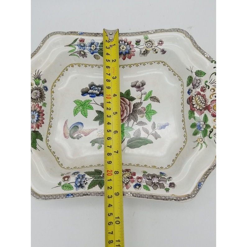 Copeland Spode England Heron Pattern Rectangular Serving Dish Platter ...