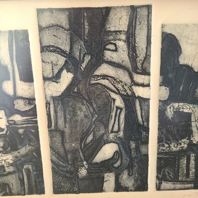 Joseph M. Ruffo Triptych Etching "tristan and Iseult" 1962 Signed ...