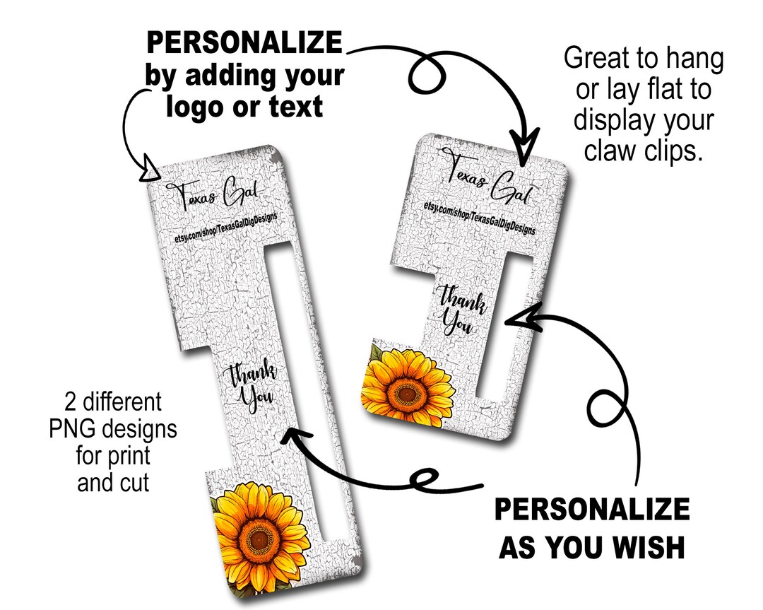 Hair Clip Display Cards PNG, Personalize Display Cards Png, Large and ...