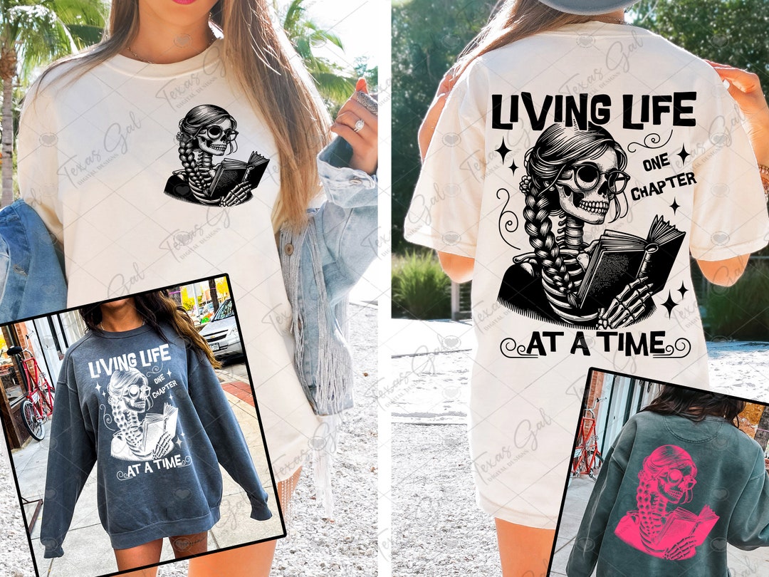 Books PNG, Living Live One Chapter at A Time PNG, Skeleton PNG, Front ...