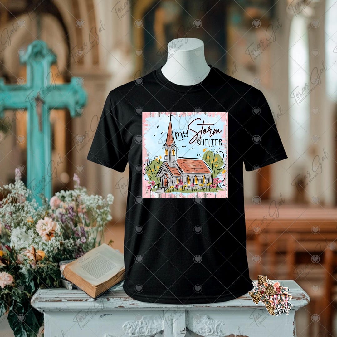 My Storm Shelter PNG, Church Png, Cross Png, Watercolor Png, Trendy Png ...