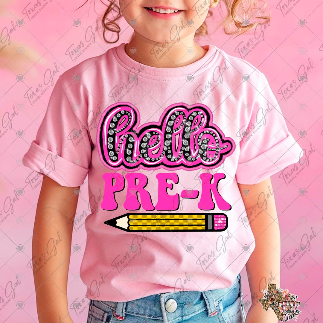 Hello Pre-k PNG, First Day of School PNG, Pencil Png, School PNG ...