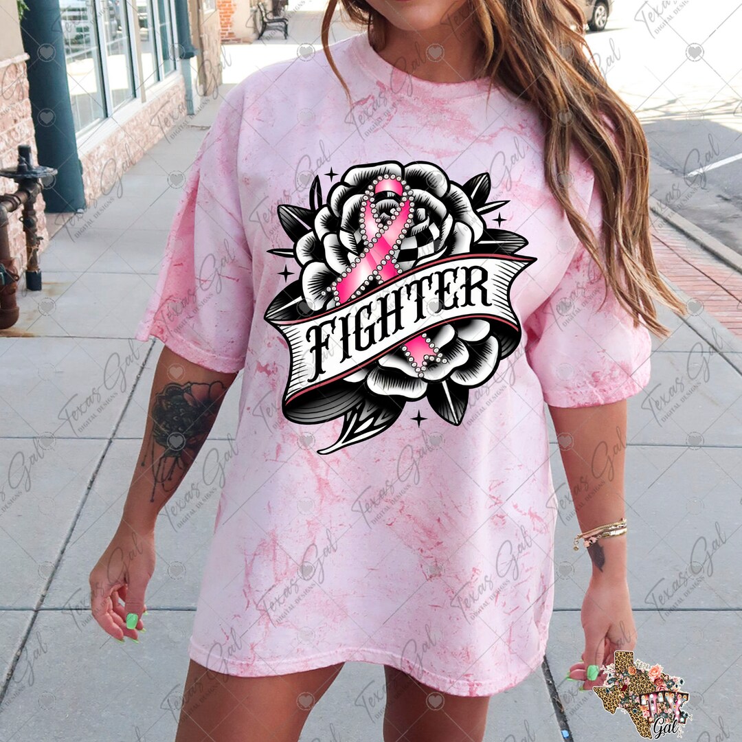 Retro Breast Cancer PNG, Fighter Png, Retro Pink Ribbon PNG, Cancer PNG ...