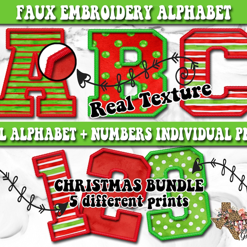 Embroidered Alphabet Svg - Etsy