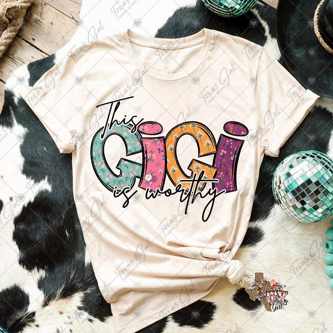 This Gigi is Worthy PNG, Doodle Letters Png, Gigi Png, Christian Gigi ...