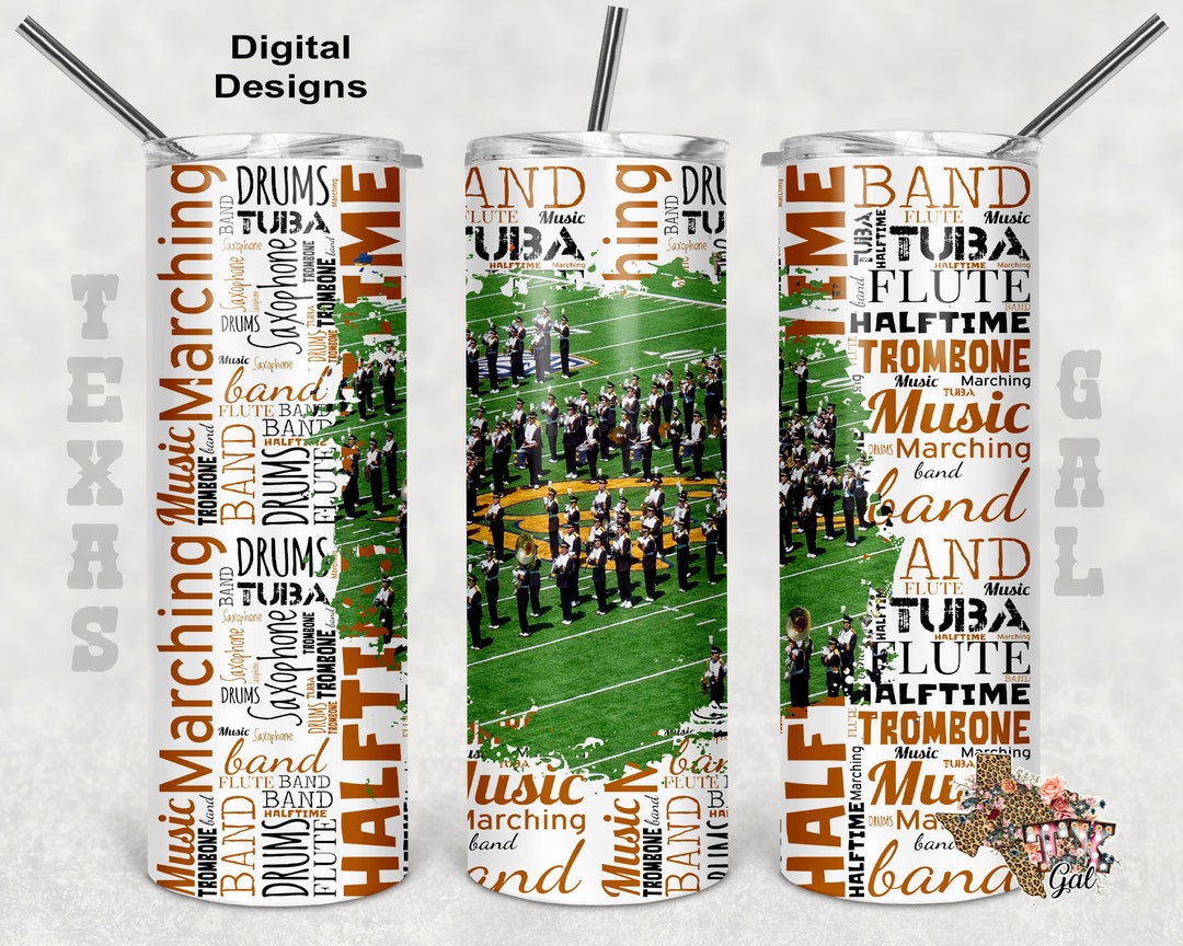 Marching Band With Frame Tumbler Wrap, 20 Oz Skinny Tumbler ...