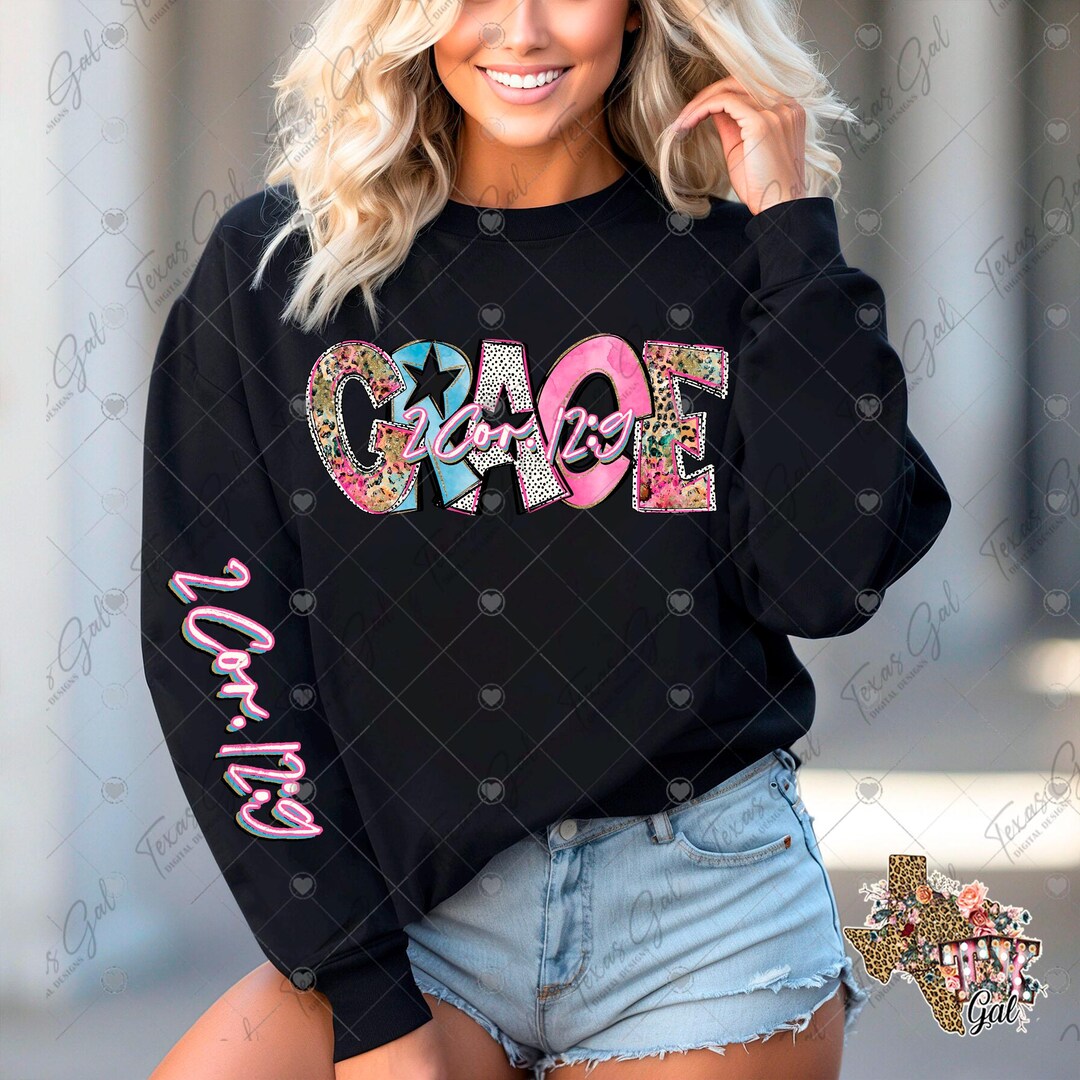 Grace PNG, Jesus Christian Png, Bible Verse Png, Doodle Letters, Trendy ...