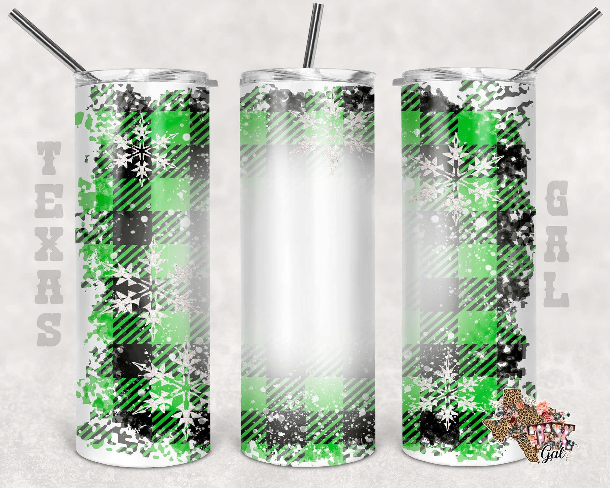 20 Oz Skinny Tumbler Bundle Buffalo Plaid Bleach Monogram - Etsy