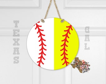 Custom Baseball Tournament Sign DIGITAL FILE Half Ball Door Hanger ...
