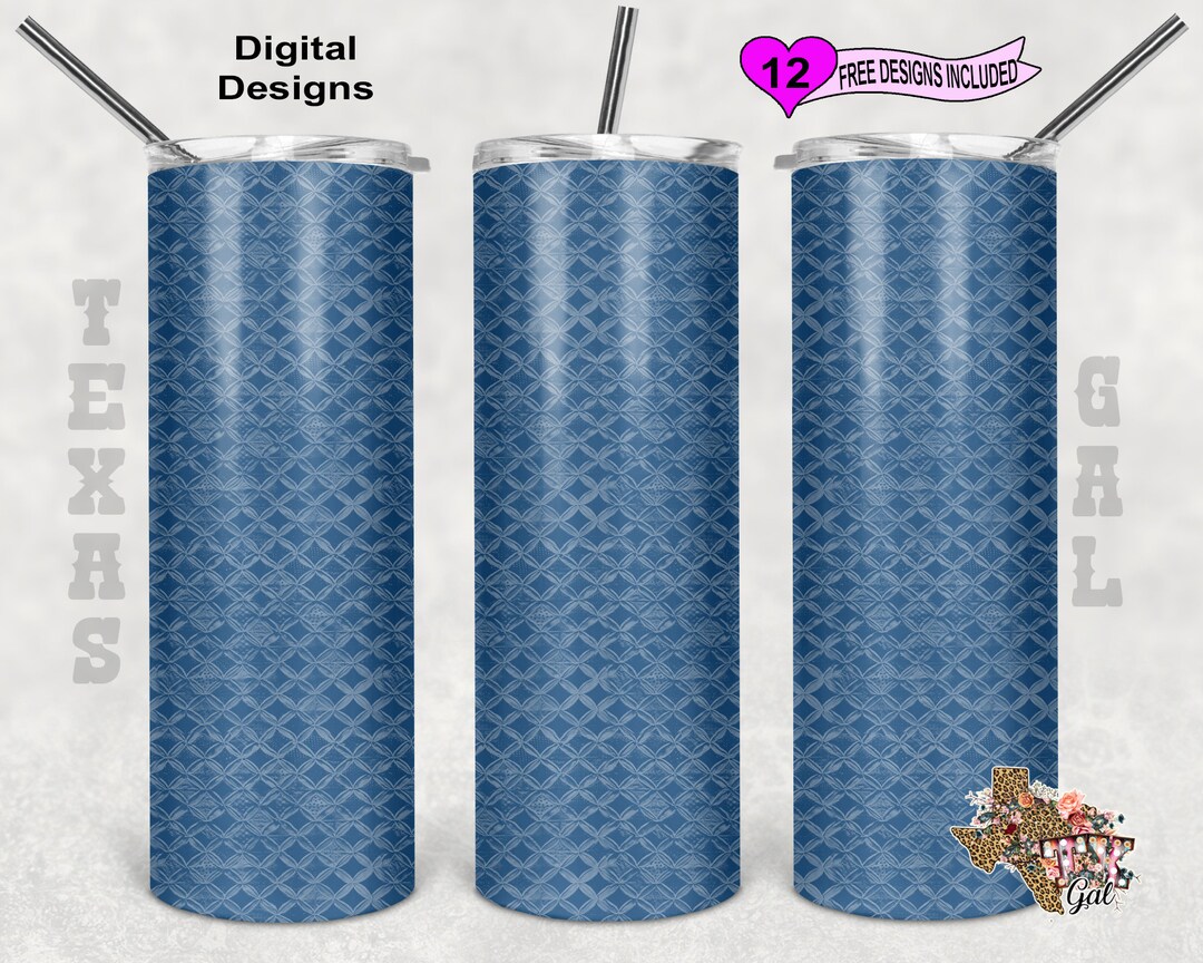 Blue Tumbler Wrap, Blue Tumbler Design, 20oz Sublimation Tumbler Design ...