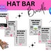 Trucker Hat Bar Editable Template Bundle, Hat Bar Printable Templates ...