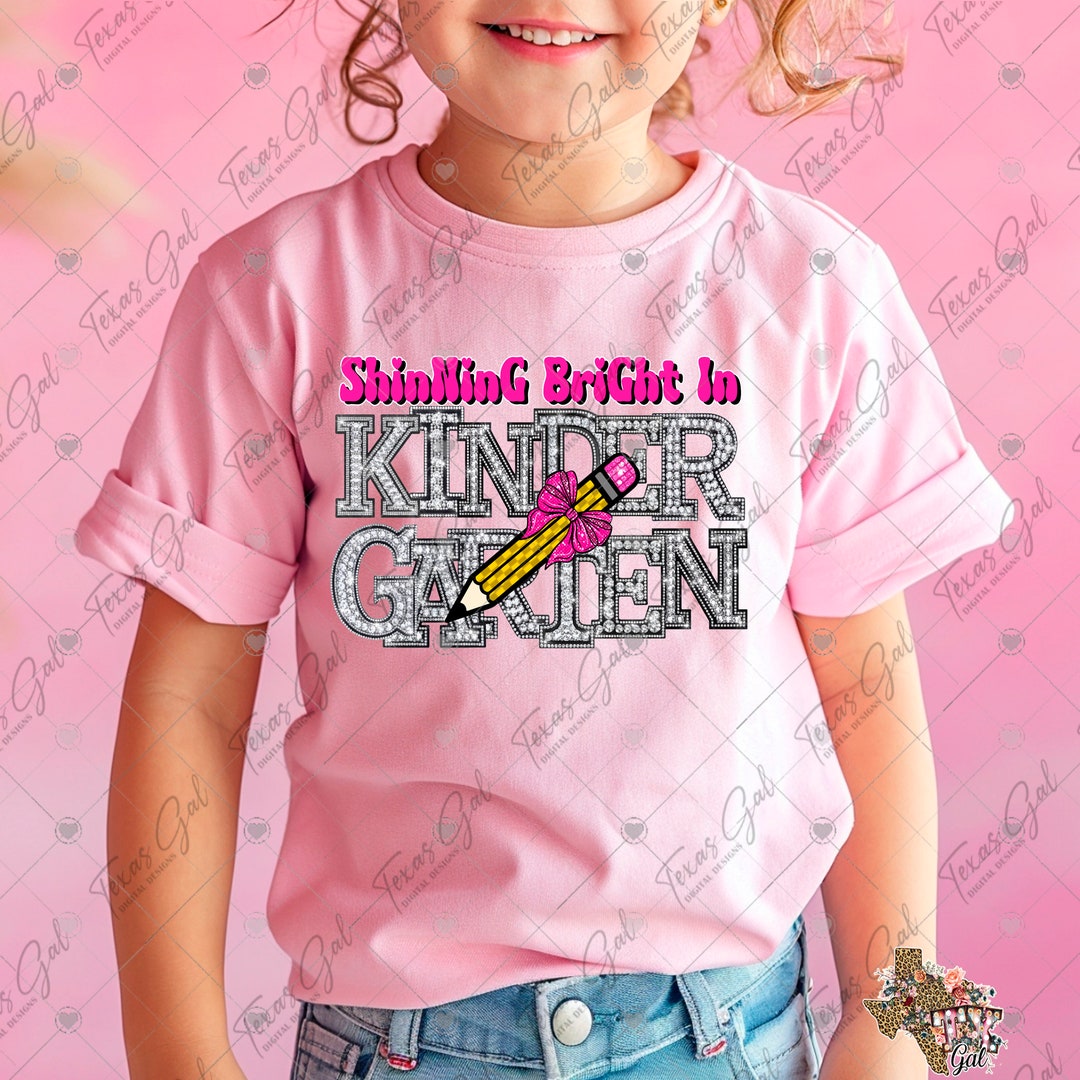 Shinning Bright in Kindergarten PNG, First Day of School PNG, Pencil ...