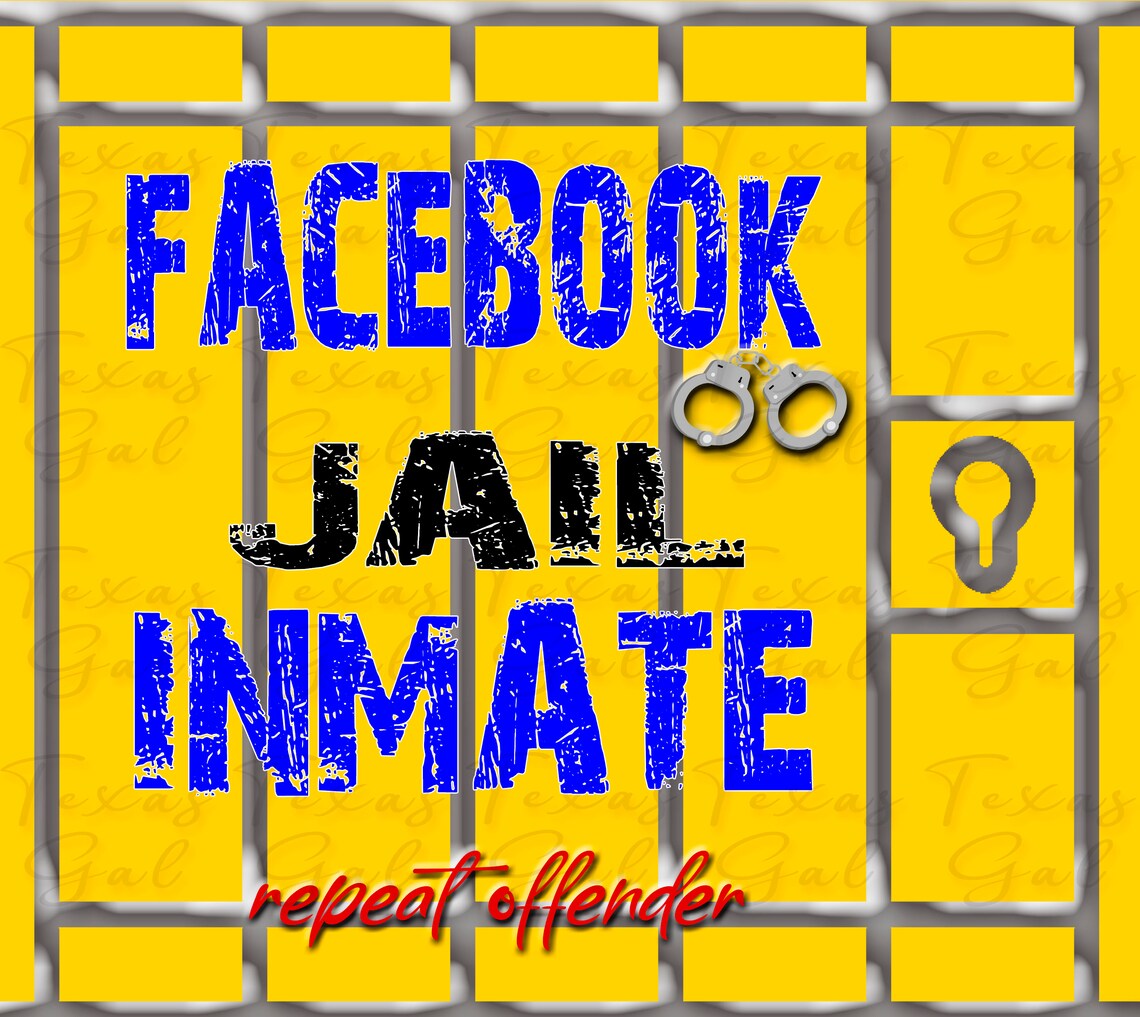 20 Oz Skinny Tumbler Facebook Inmate Sublimation Design PNG | Etsy