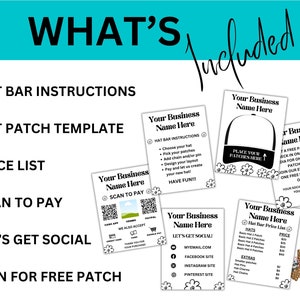 Trucker Hat Bar Editable Template Bundle, Hat Bar Printable Templates ...