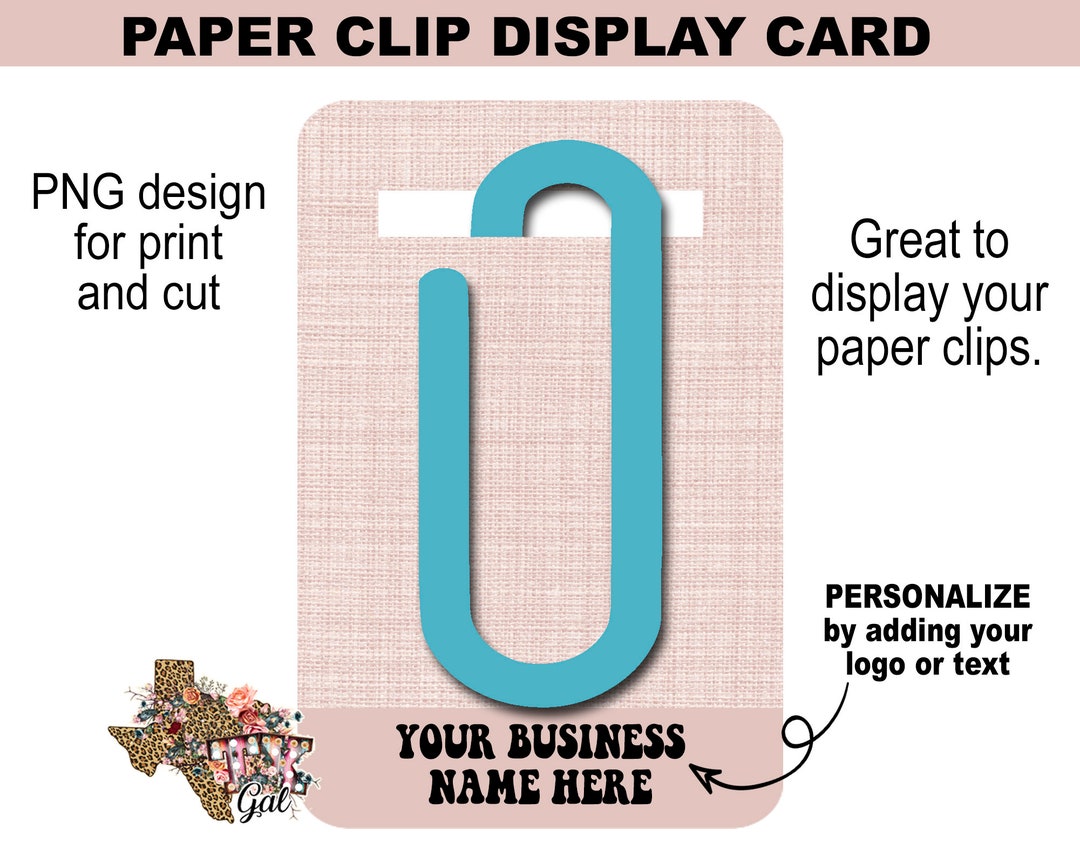 Paper Clip Display Cards PNG, Personalize Display Cards Png, Large ...