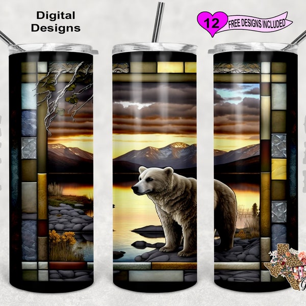 Stained Glass Bear - Etsy