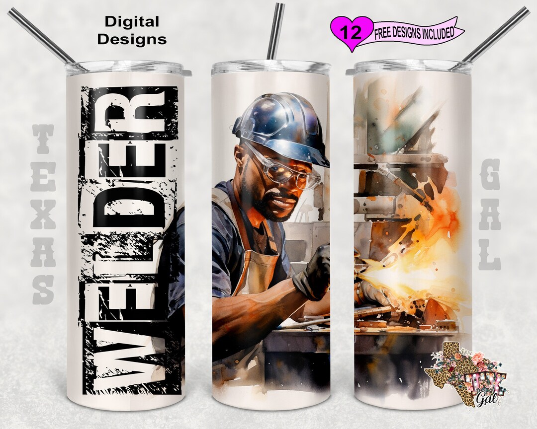 Welder Tumbler Wrap, Watercolor Tumbler Wrap, 20oz Sublimation Tumbler ...
